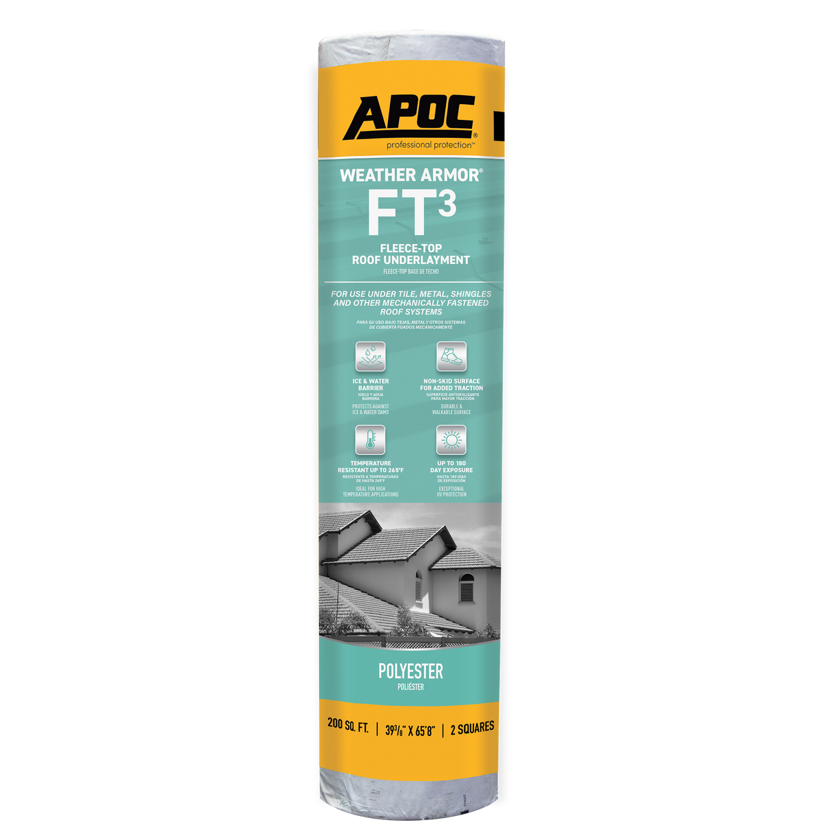 Weather-Armor® HT³ High Temperature Premium Roof Underlayment – APOC