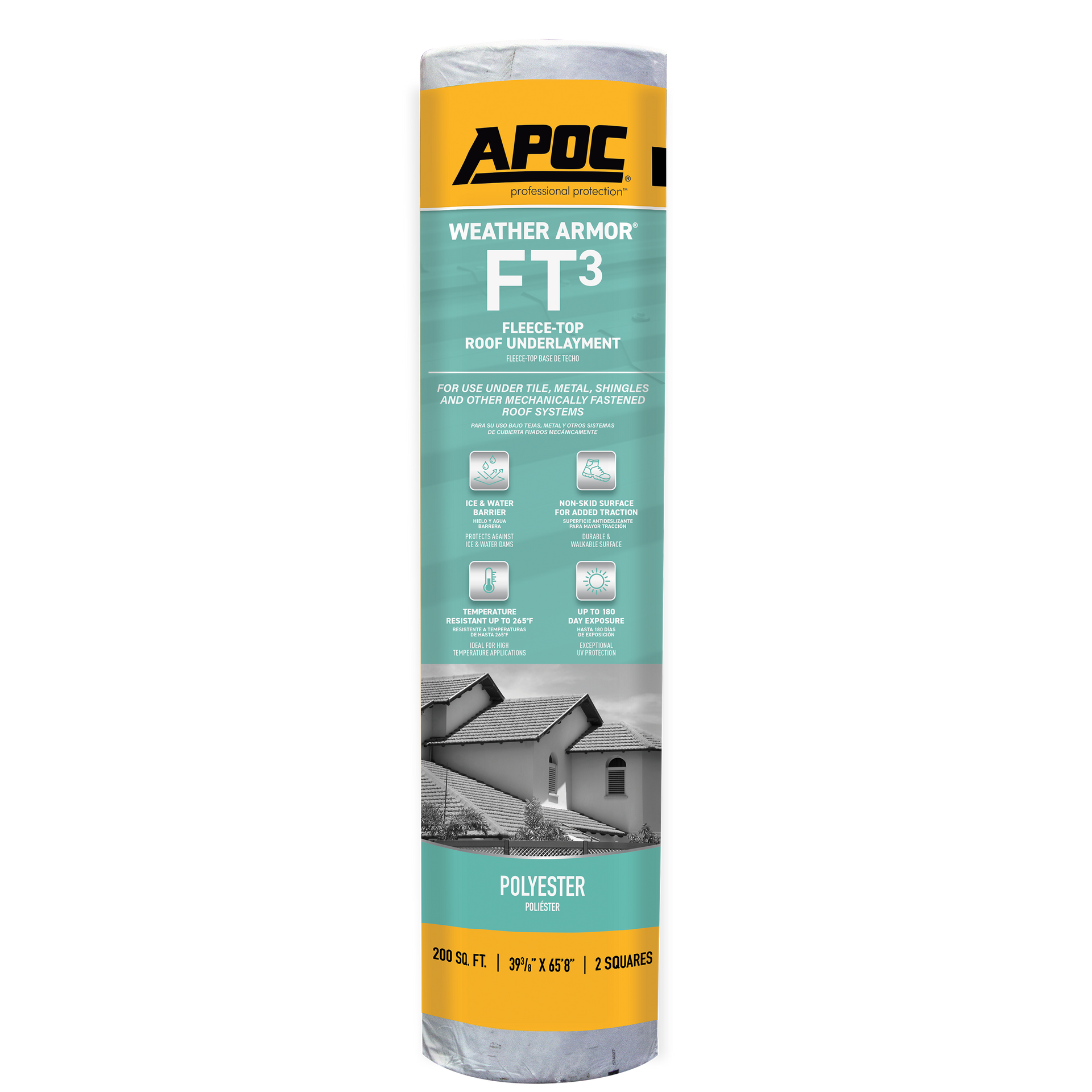 Weather-Armor® HT³ High Temperature Premium Roof Underlayment – APOC