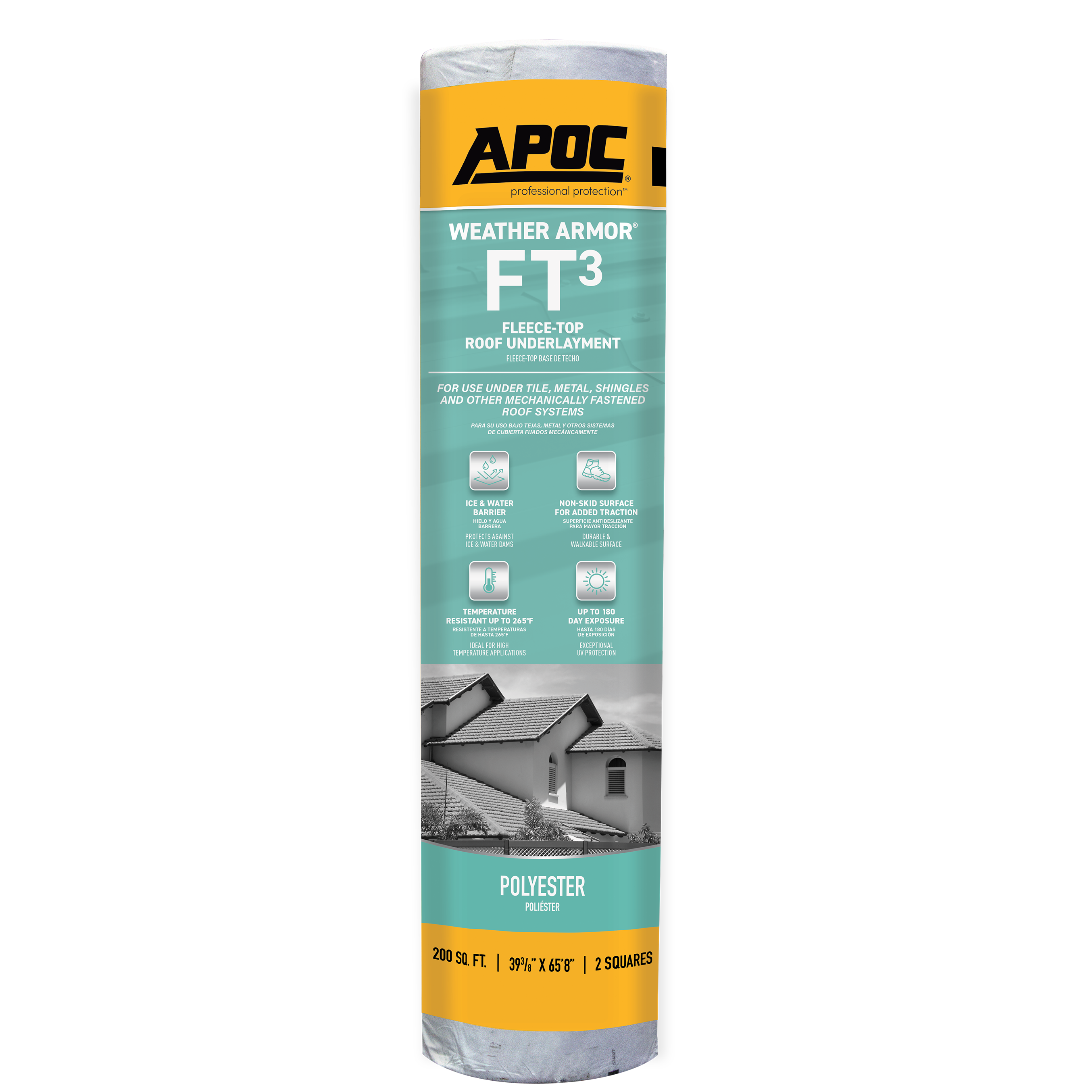Weather-Armor® HT³ High Temperature Premium Roof Underlayment – APOC