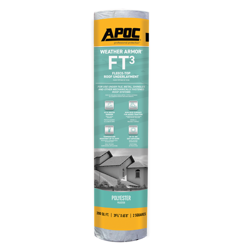 Weather-Armor® FT³ Fleece-Top Roof Underlayment – APOC