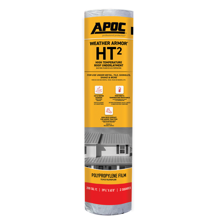 Weather-Armor® HT³ High Temperature Premium Roof Underlayment – APOC