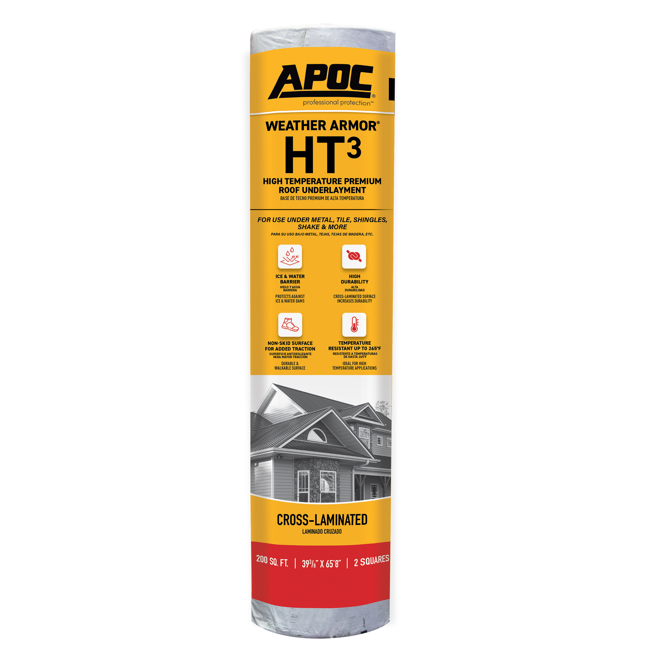 Weather-Armor® HT³ High Temperature Premium Roof Underlayment – APOC