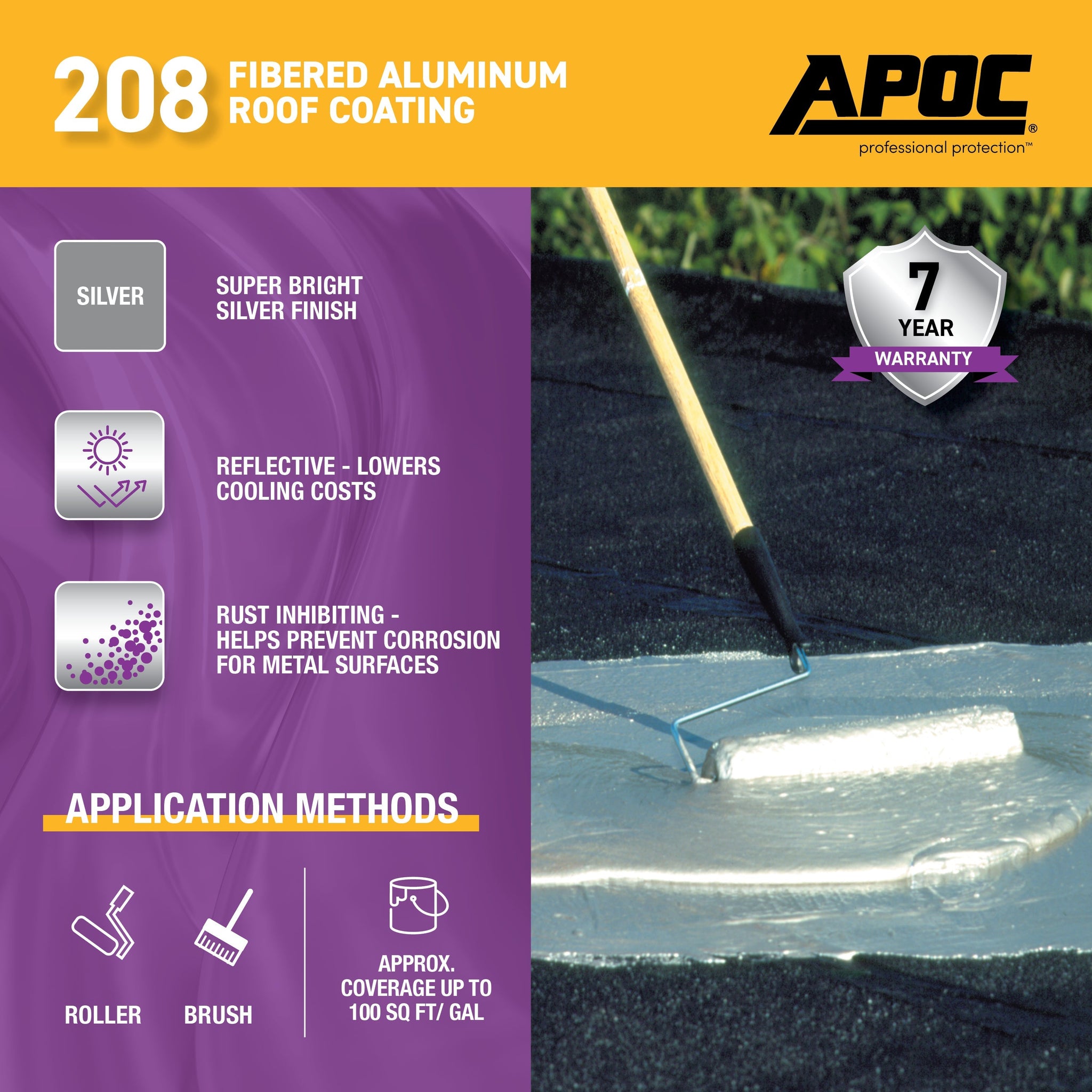 APOC® 208 Fibered Aluminum Roof Coating