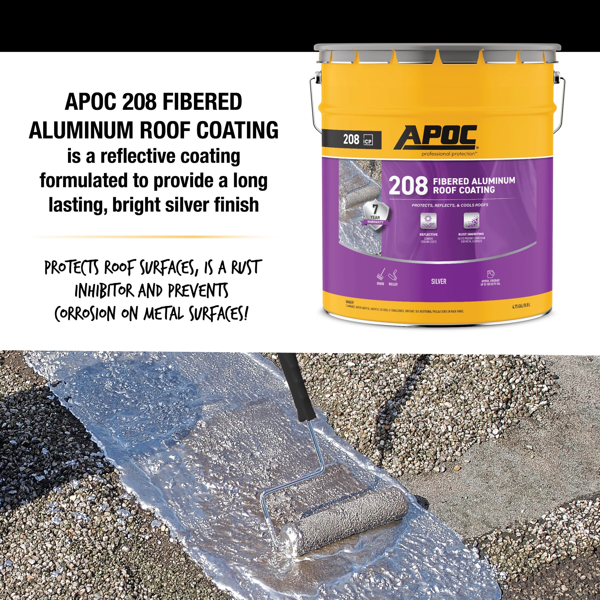 APOC® 208 Fibered Aluminum Roof Coating