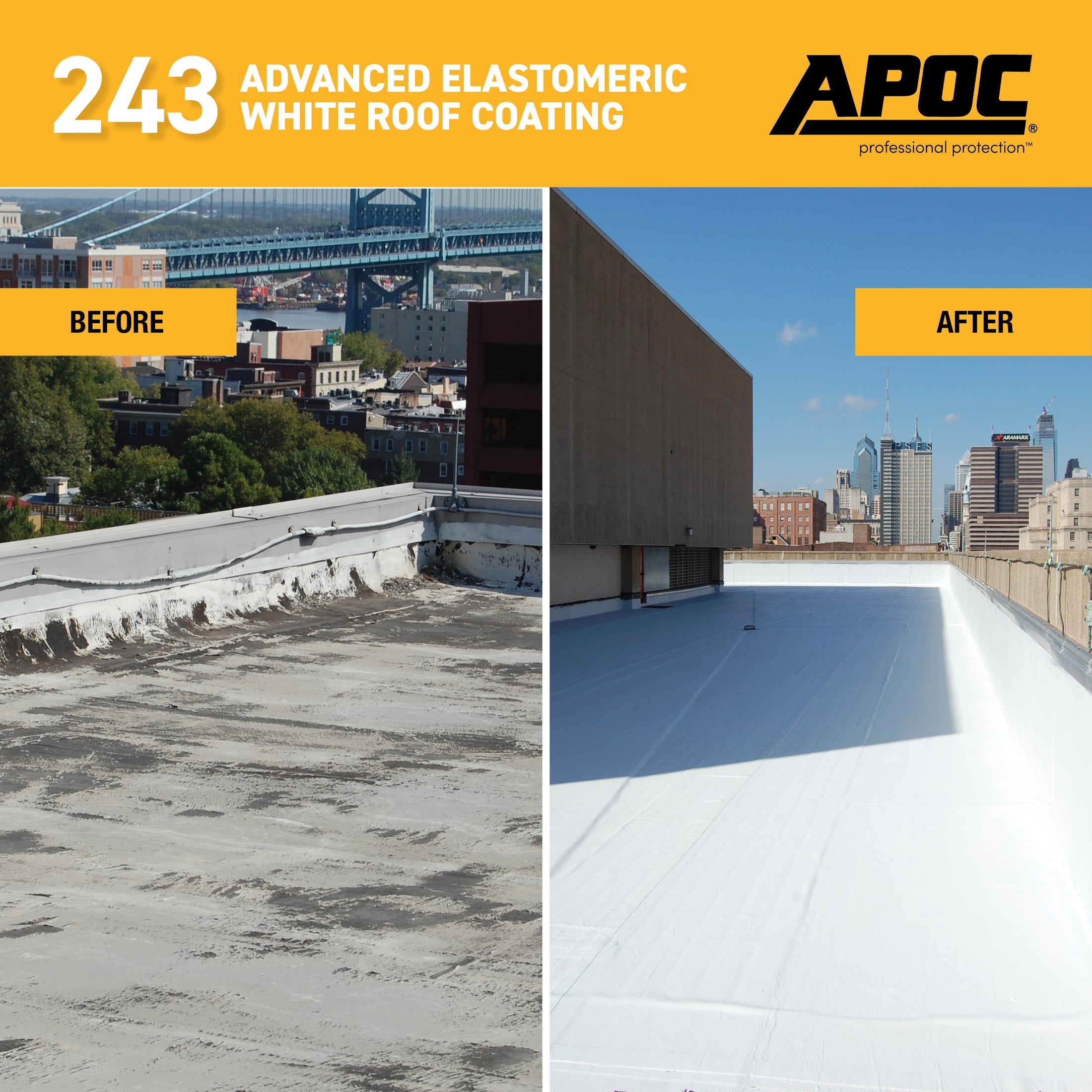 APOC 243 Advanced Elastomeric White Roof Coating