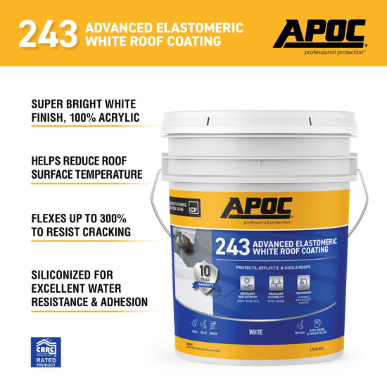 APOC 243 Advanced Elastomeric White Roof Coating