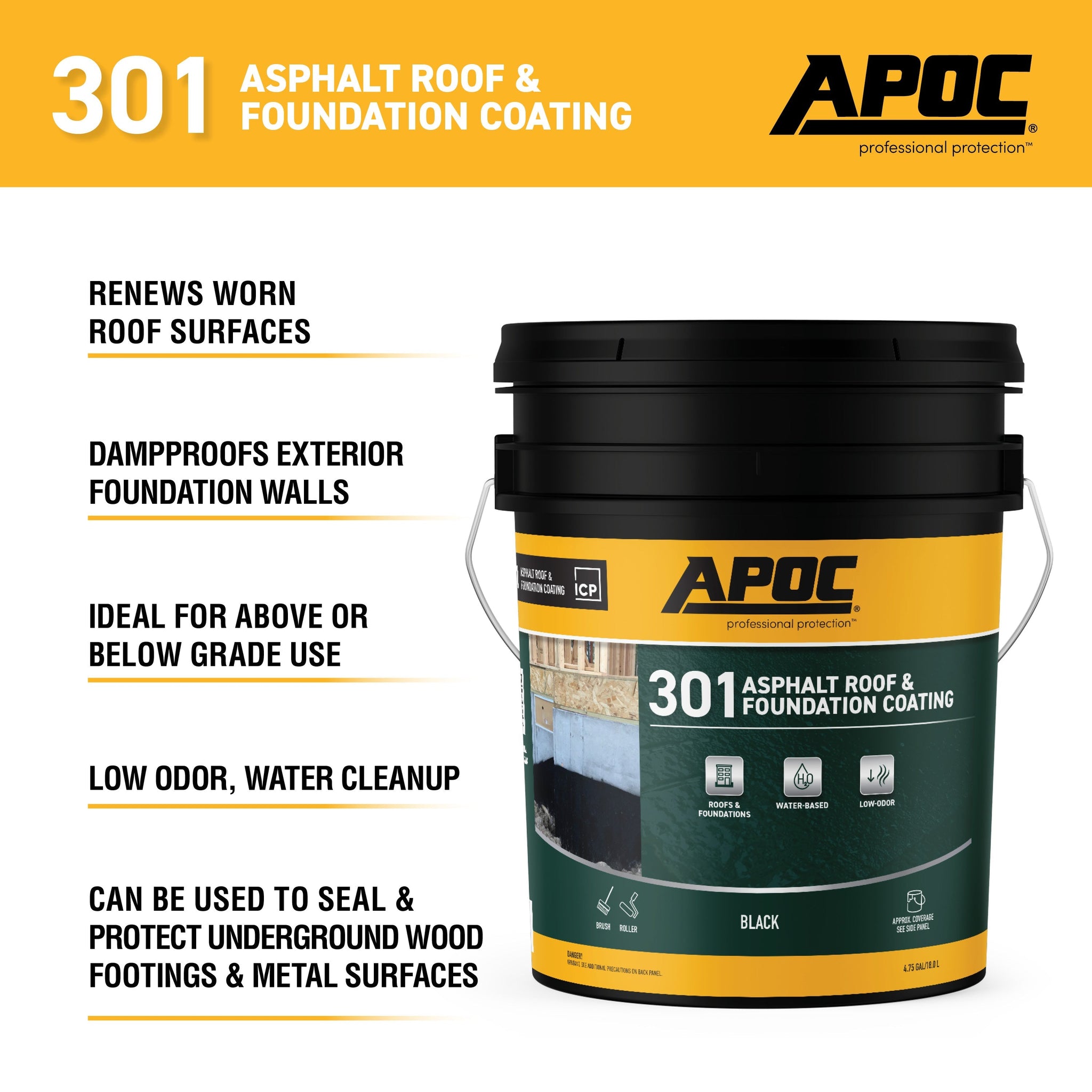 APOC® 301 Asphalt Roof & Foundation Coating