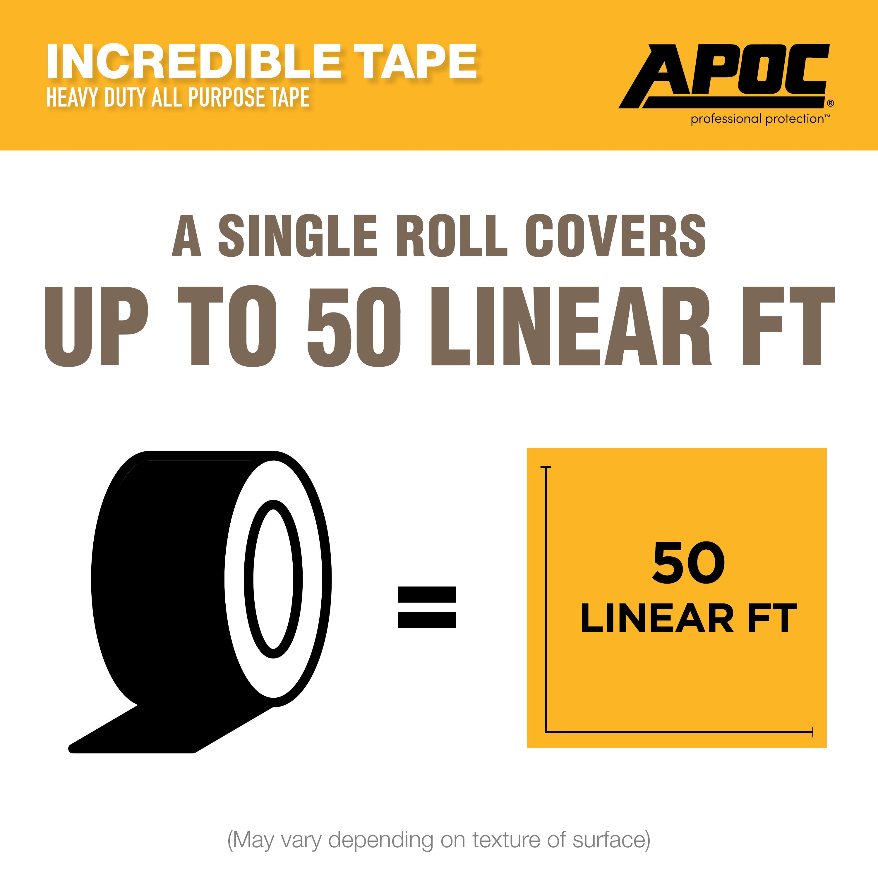APOC® Incredible® TapeHeavy Duty All Purpose Fleece-Top Tape
