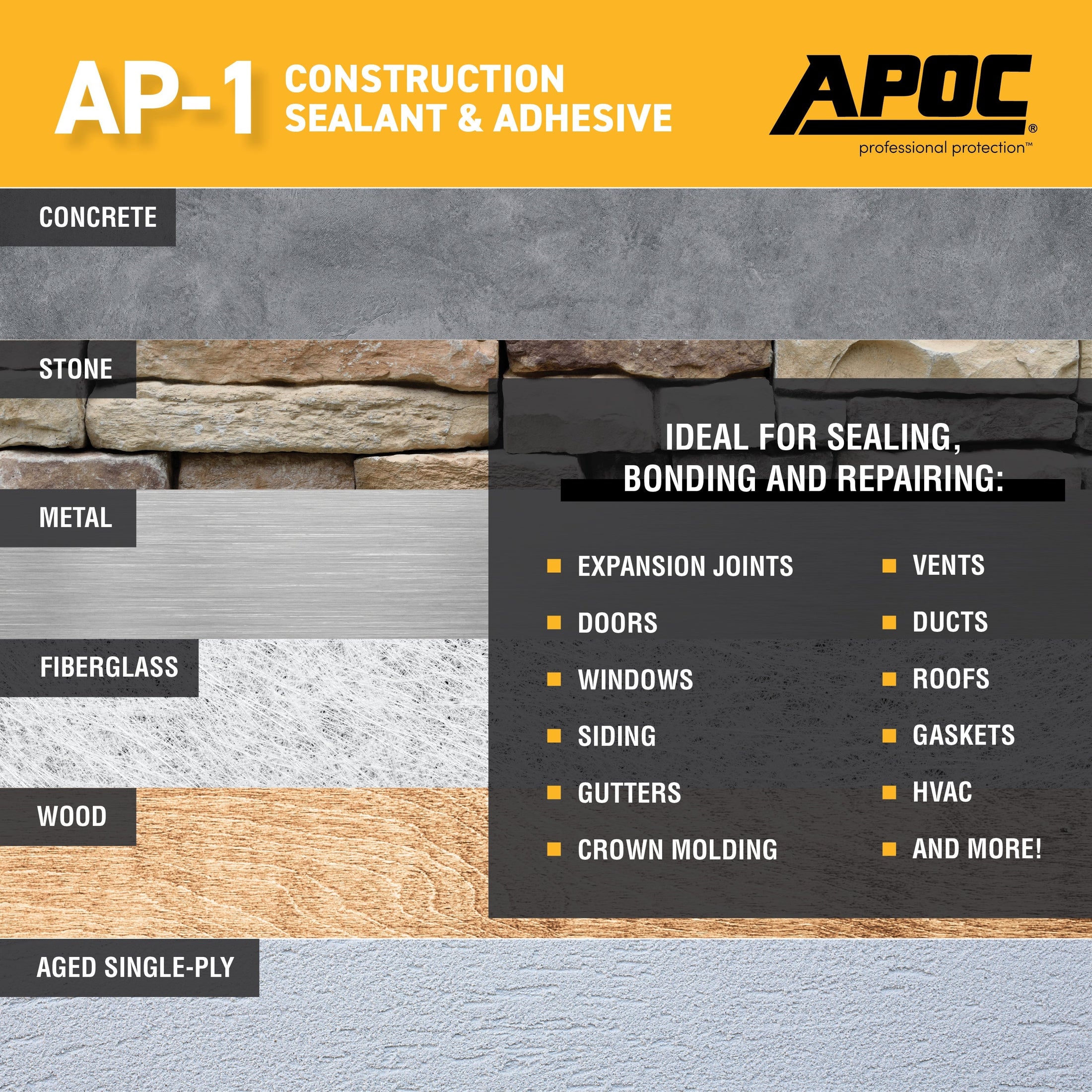 AP-1® Construction Sealant & Adhesive – APOC